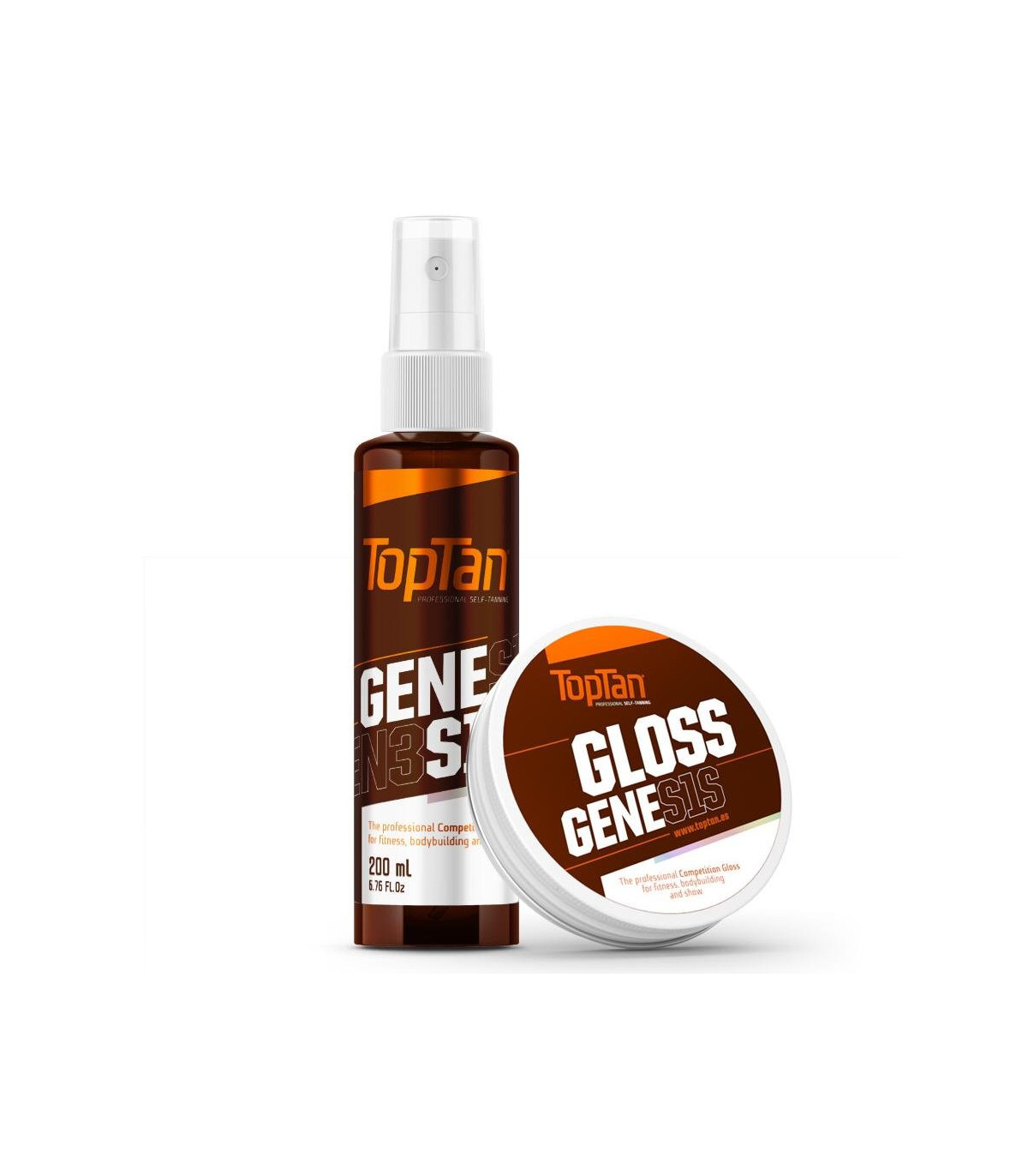 Bronceado de competición con TopTan y Glossy Génesis